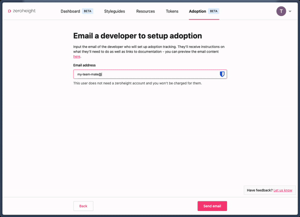 Quickly enable adoption insights without dev access - zeroheight